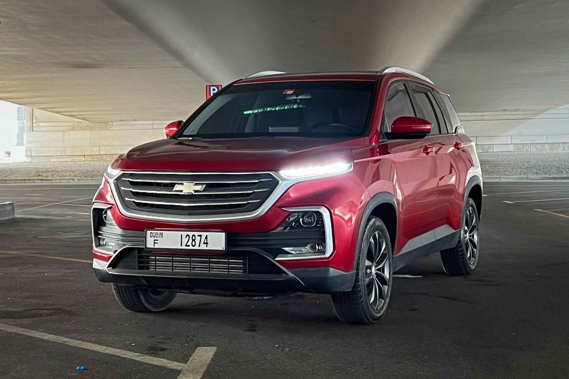 Rent a Chevrolet Captiva 2023 red in Dubai from 117 AED/mo | No Deposit ...