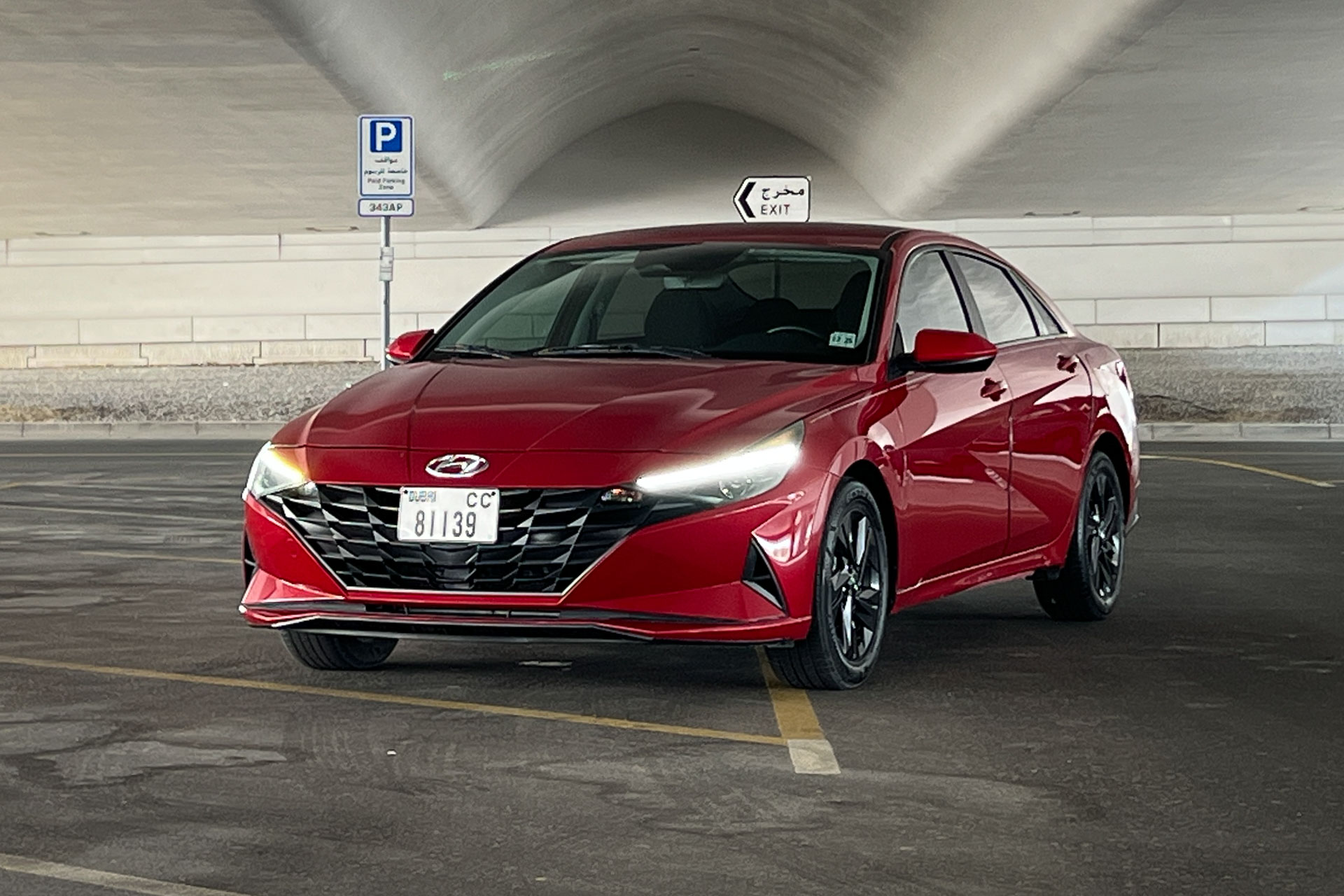 Rent a Hyundai Elantra 2021 red in Dubai from 95 AED/mo | No Deposit ...